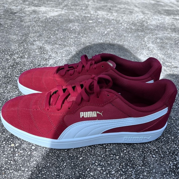 Puma | Shoes | Mens Red Suede Puma Shows | Poshmark